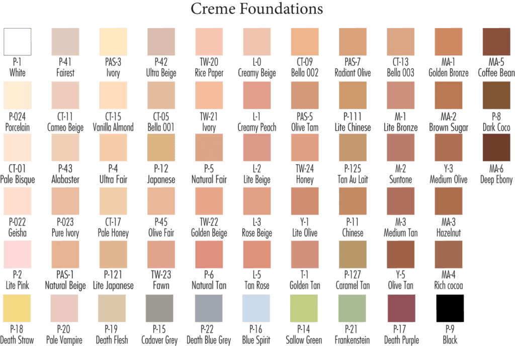 Ben Nye Creme Foundations - M. Cramer & Associates, LLC